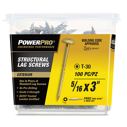 Power Pro Structural Wood Screws