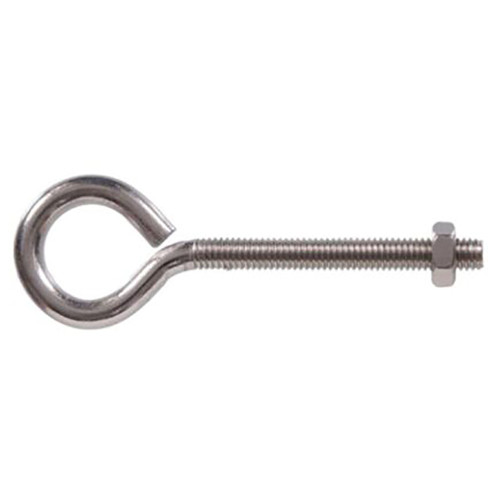 Hardware Essentials Eye Bolt with Hex Nut Stainless Steel (3/8-16 x 3-7/8")