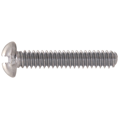 Slotted Round-Head Chrome Machine Screws (1/4"-20 x 3/4") - 30 pc
