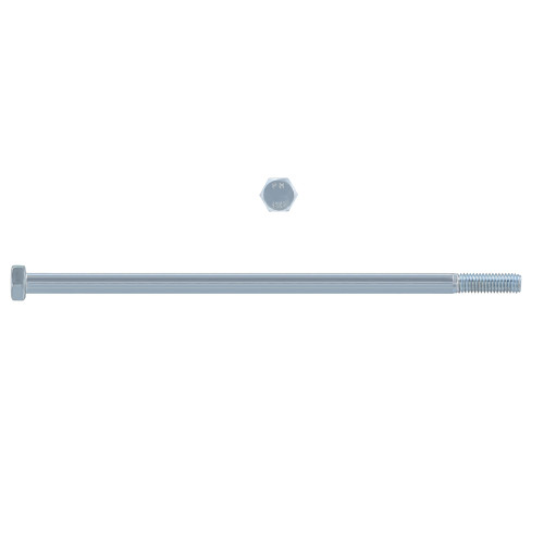 M8-1.25 x 180mm Metric Hex Hd Cap Scr CL 8.8 Coarse Zinc DIN931 PT 100 Pcs