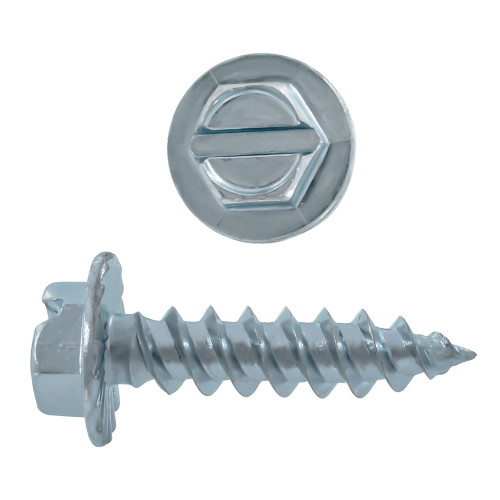 #10 x 1/2" Spee-Drill® Metal Screws Hex Head Slot Drive Metal Screws ...
