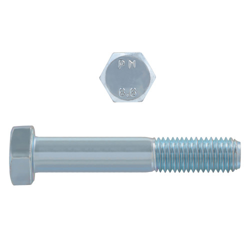 M20-2.50 x 90mm Metric Hx Hd Cap Scr CL 8.8 Coarse Zinc DIN931 PT 25 Pcs