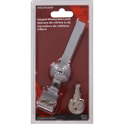 Hardware Essentials Keyed Showcase Lock, Chrone