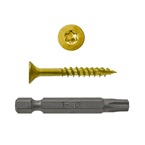 Premium Bronze Exterior Wood Screws (#8 x 1-1/4") - 75 pc