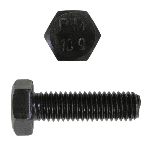 M6-1.00 x 25mm Metric Hex Hd Cap Scr CL 10.9 Coarse Bare DIN933 FT 100 Pcs