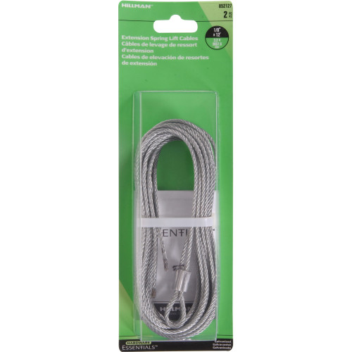 Hardware Essentials Extension Spring Lift Cable Galvanized (1/8" x 12')